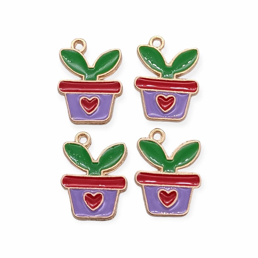 LAST SET 10pcs Cute Plant Pot Charms - Etsy