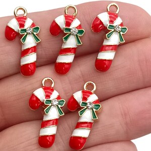 NEW 4pcs/ 10pcs Cute Candy Cane Charms - Etsy