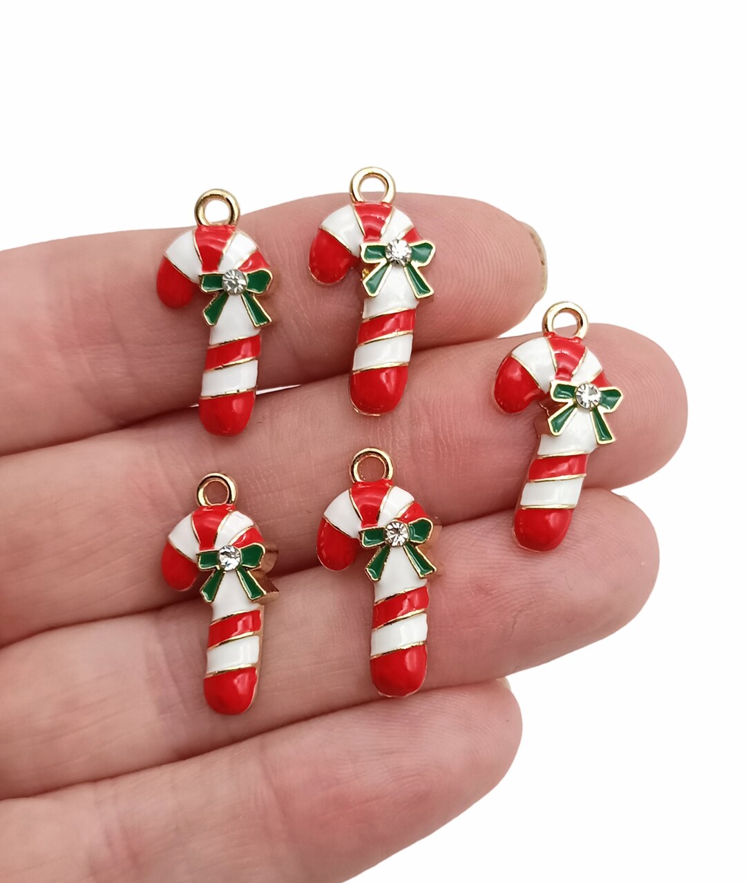 NEW 4pcs/ 10pcs Cute Candy Cane Charms - Etsy