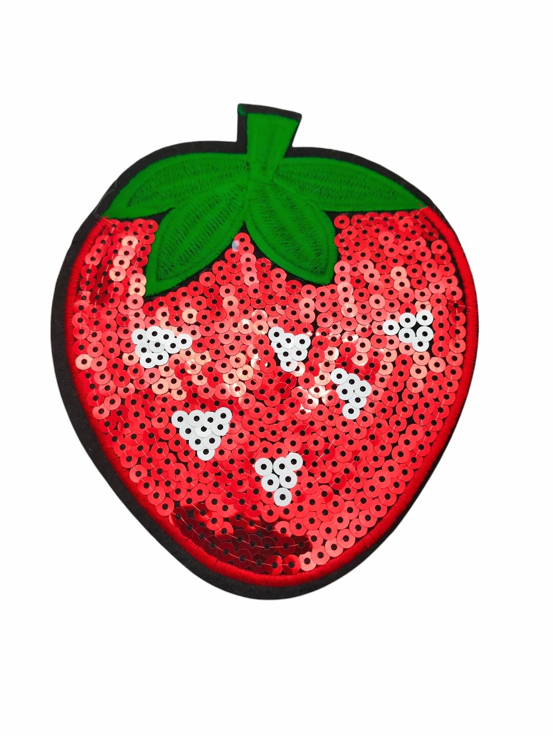 PRICE DROP! Large Sequin Strawberry Applique Patches - Etsy