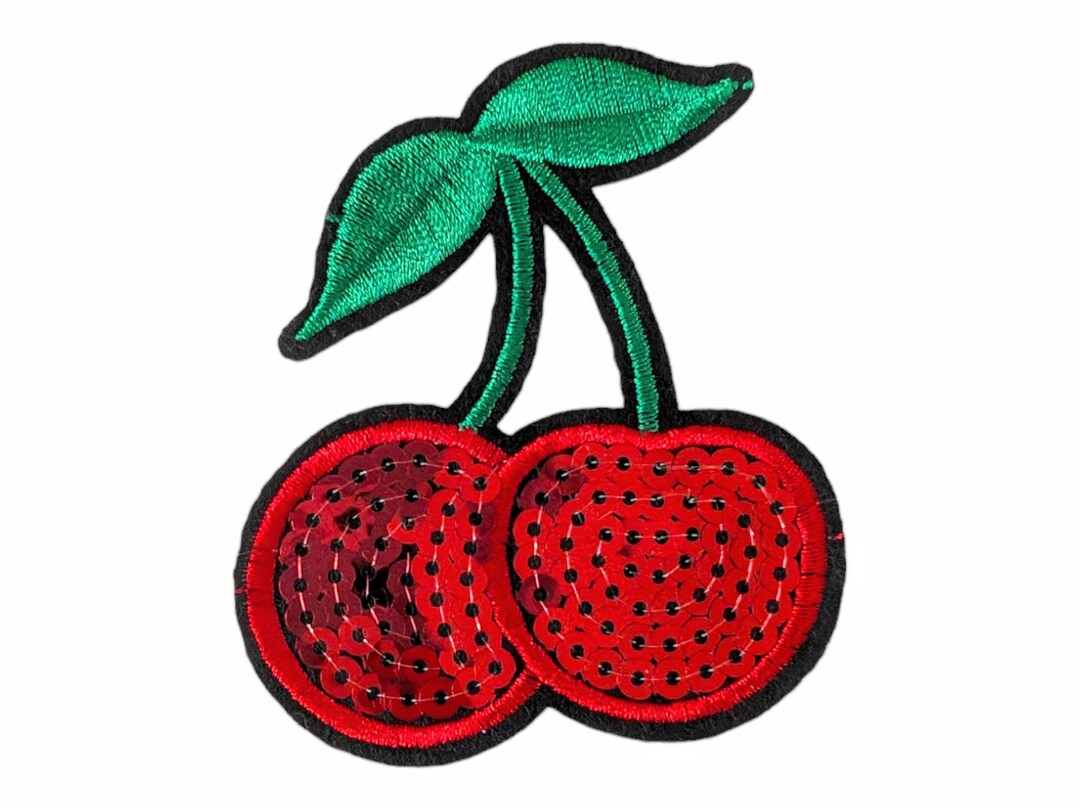 Cute Sequin Cherry Patches - Etsy