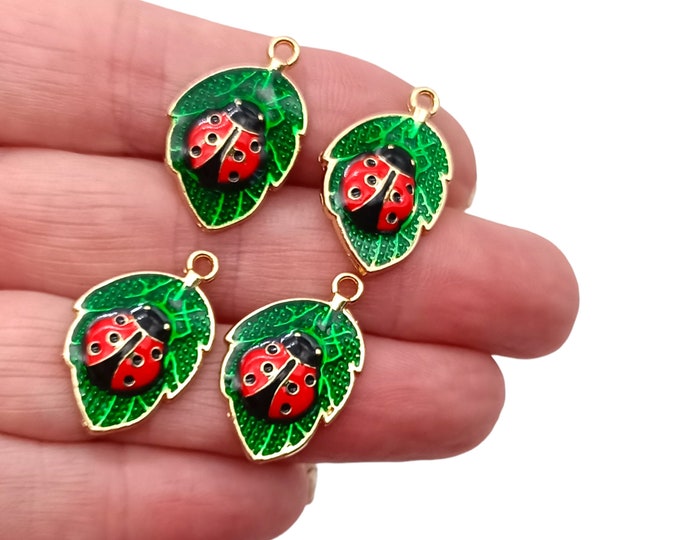 NEW Set of 4 or 10 Ladybird Charms - Etsy