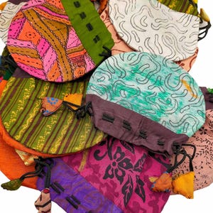 NEW SIZE Recycled Sari Pouches - Etsy