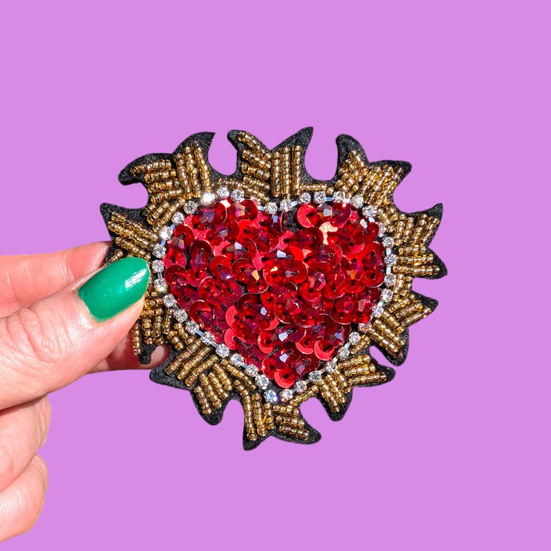 Sacred Heart Patch - Etsy