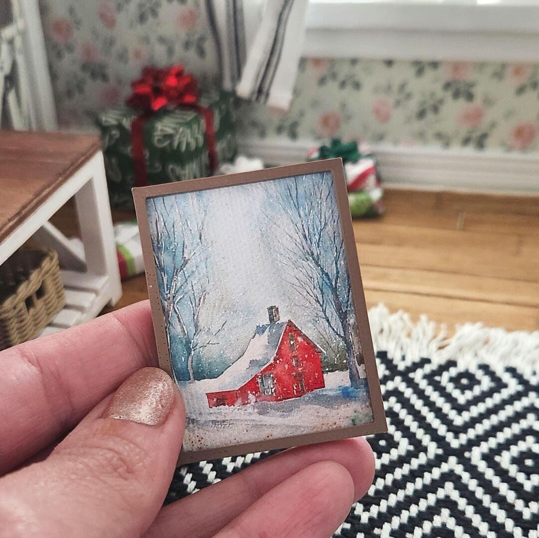Various Miniature Winter / Christmas Home Decor Signs - for 1:12 ...