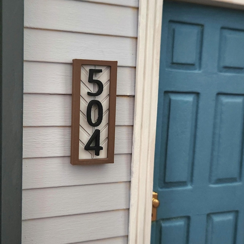 1:12 Custom Dollhouse House Numbers Modern Miniature Decor Farmhouse ...