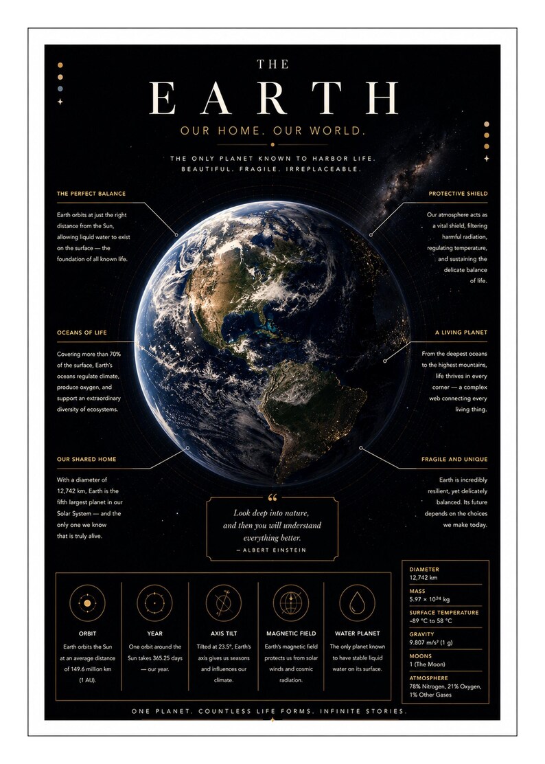 Earth — Our Home → Earth Print | Our Home | Astronomy Wall Art | Framed ...