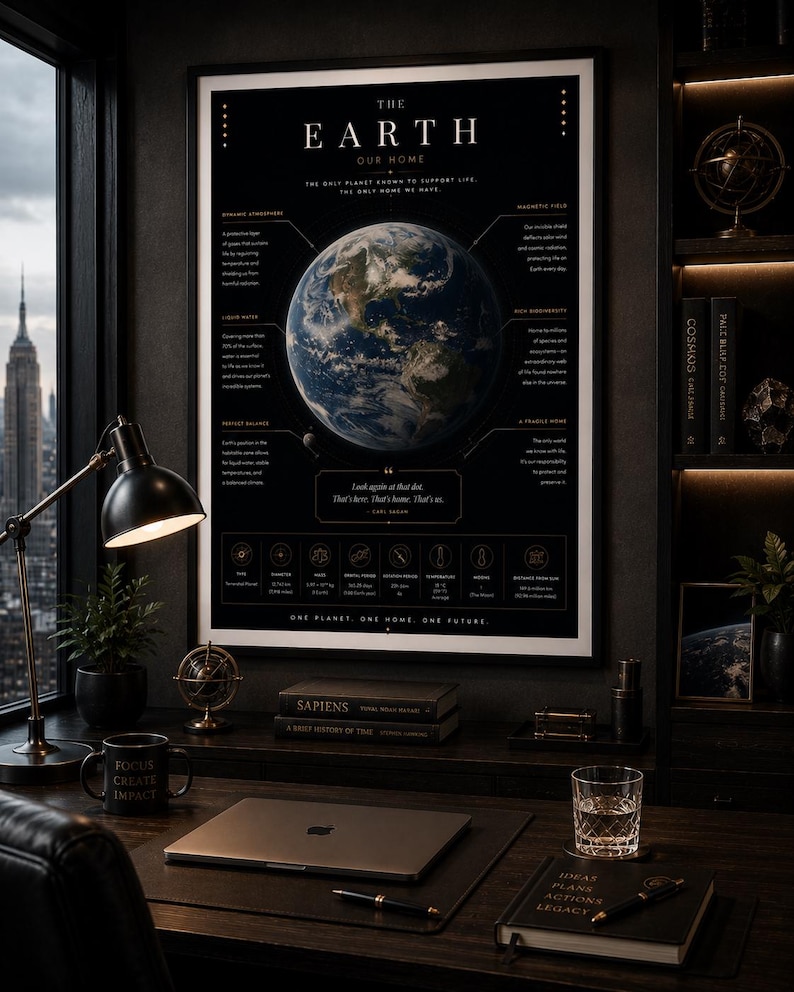 Earth — Our Home → Earth Print | Our Home | Astronomy Wall Art | Framed ...