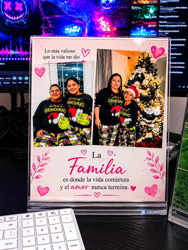 Personalized Acrylic Photo Frame | Personalized Family Gift | Photo ...