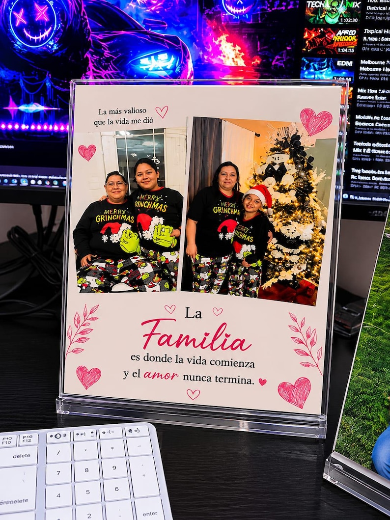 Personalized Acrylic Photo Frame | Personalized Family Gift | Photo ...