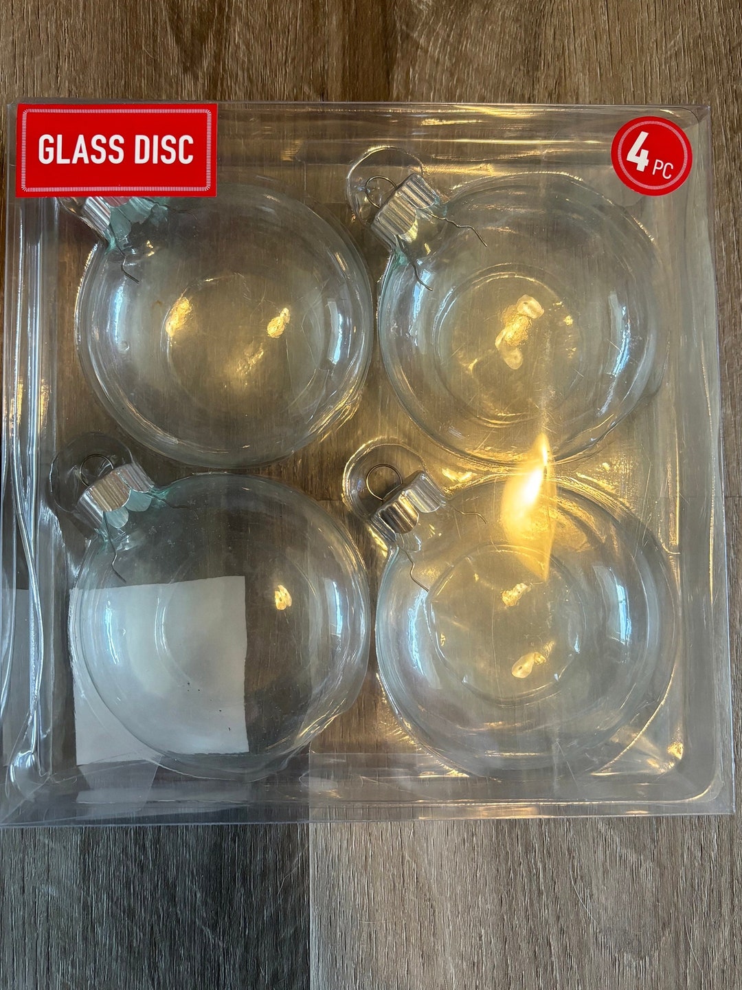 3 Inch (80mm) Glass Disc Ornaments - Slight Imperfections - Perfect for ...