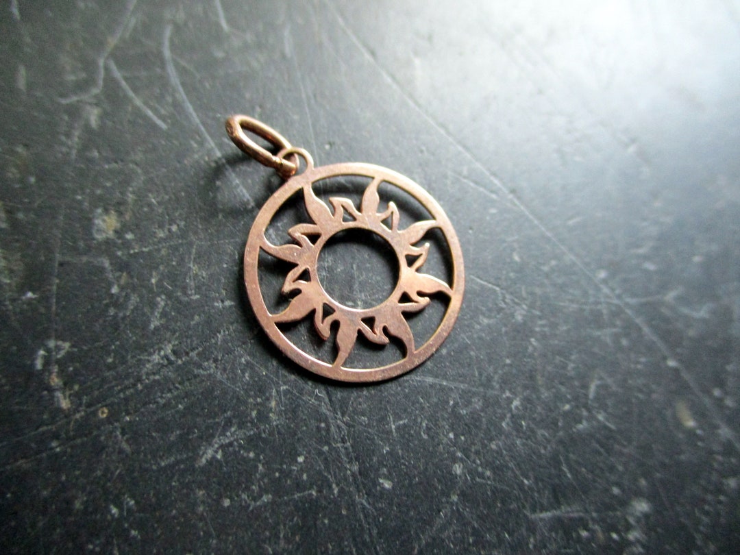 Pendant, Sterling Silver, Rose Gold Plated, Sun, Filigree, Small, Joy ...