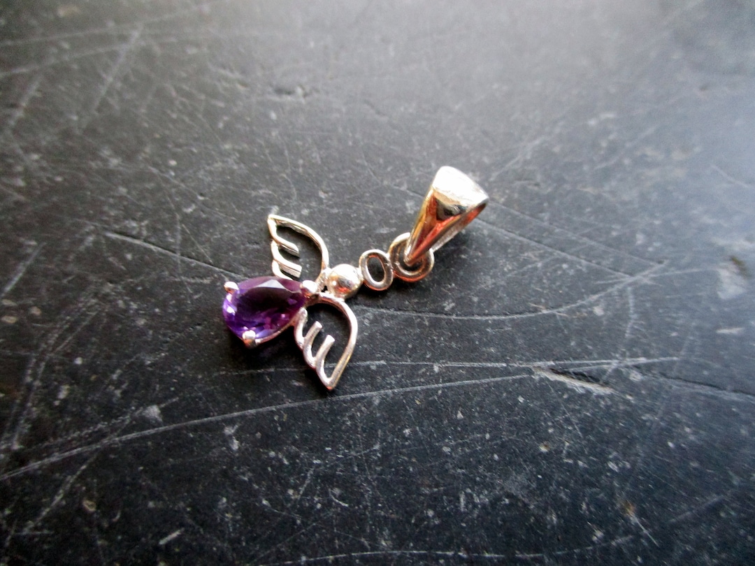 Angel, Pendant, Sterling Silver, Amethyst, Faceted, Purple, Jewelry ...