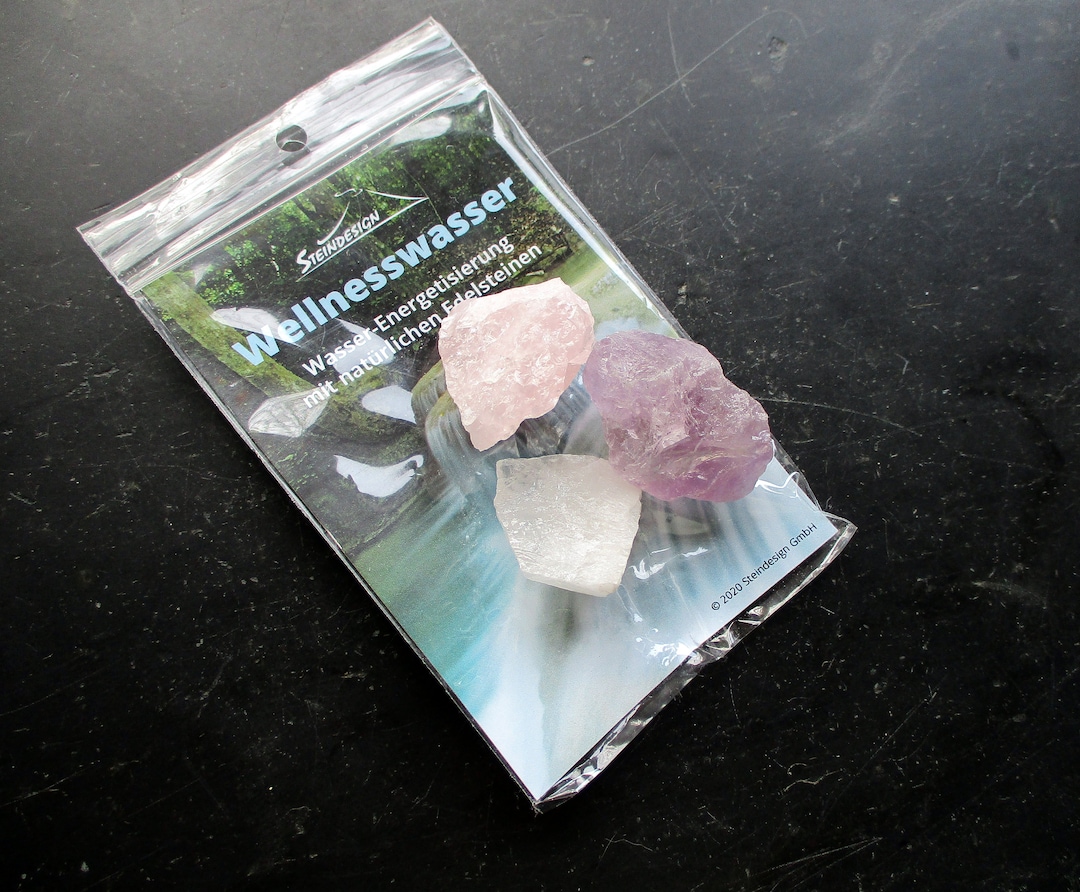 Water Stones, Gemstone, Rose Quartz, Amethyst, Rock Crystal, Sachet - Etsy