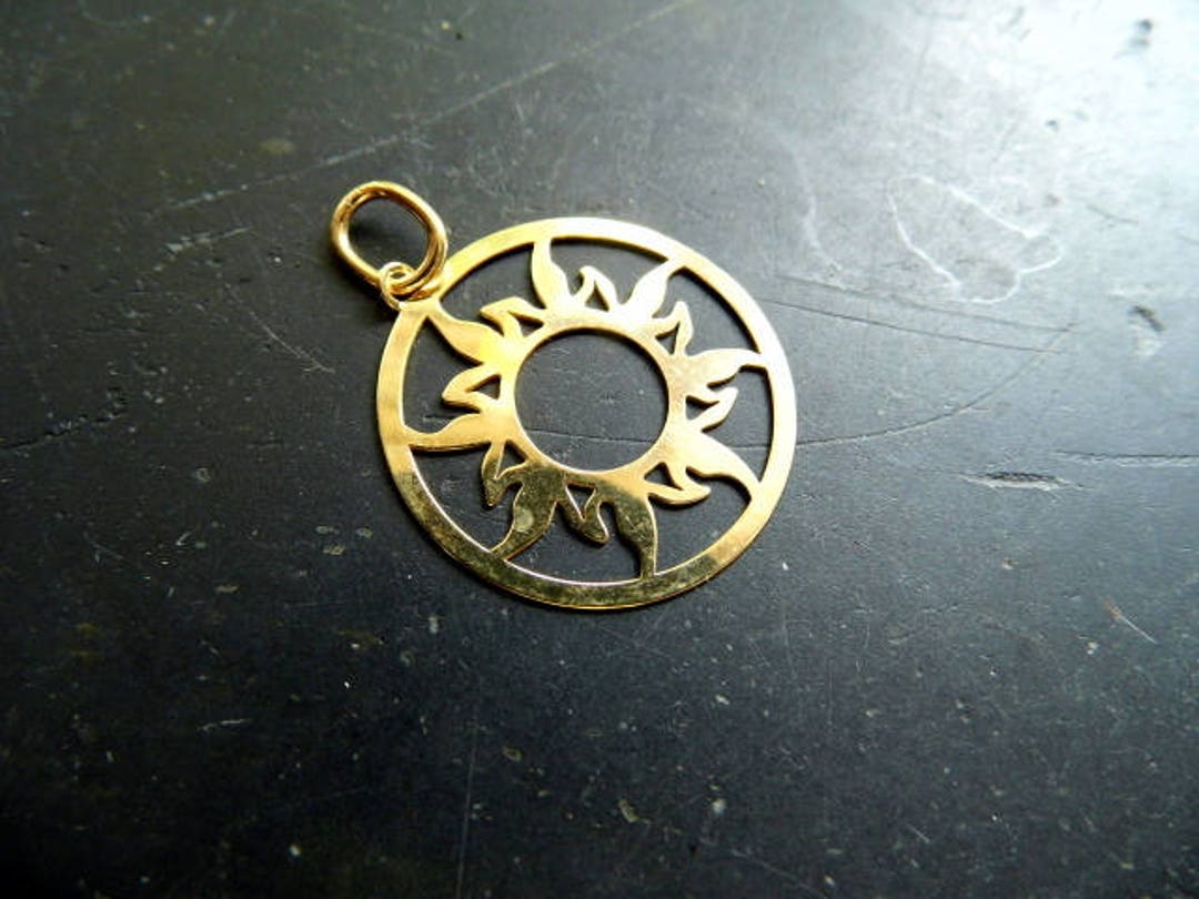 Pendant, Sterling Silver, Gold-plated, Sun, Filigree, Large, Joy ...