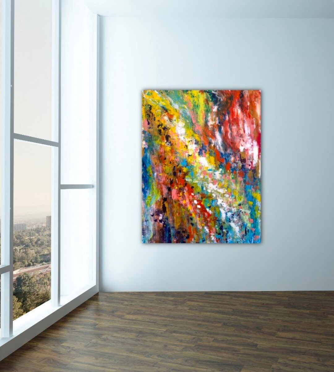 American Artist / Abstract / Canvas Painting / 36x48 / XL - Etsy