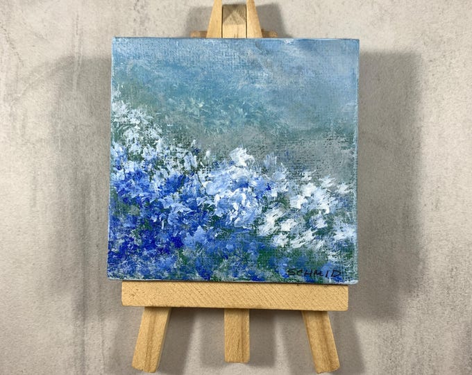Mini Canvas Painting | 3x3 Art | Abstract Flowers | Miniature Painting ...