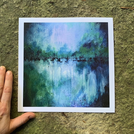 Abstract Landscape Painting / 8x8 Art Print / Square Painting - Etsy