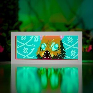 Boar Mask Anime Demon Hunter LED Night Light | 3D RGB Lamp With Remote ...