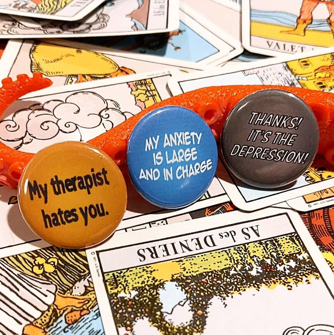 Set of Three Mental Health Buttons - Etsy