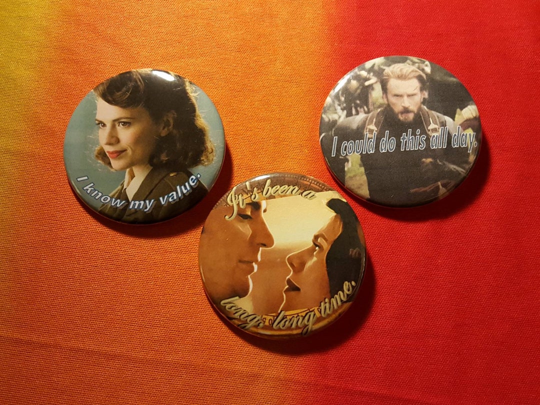 Set of 3 Steve and Peggy Buttons - Etsy