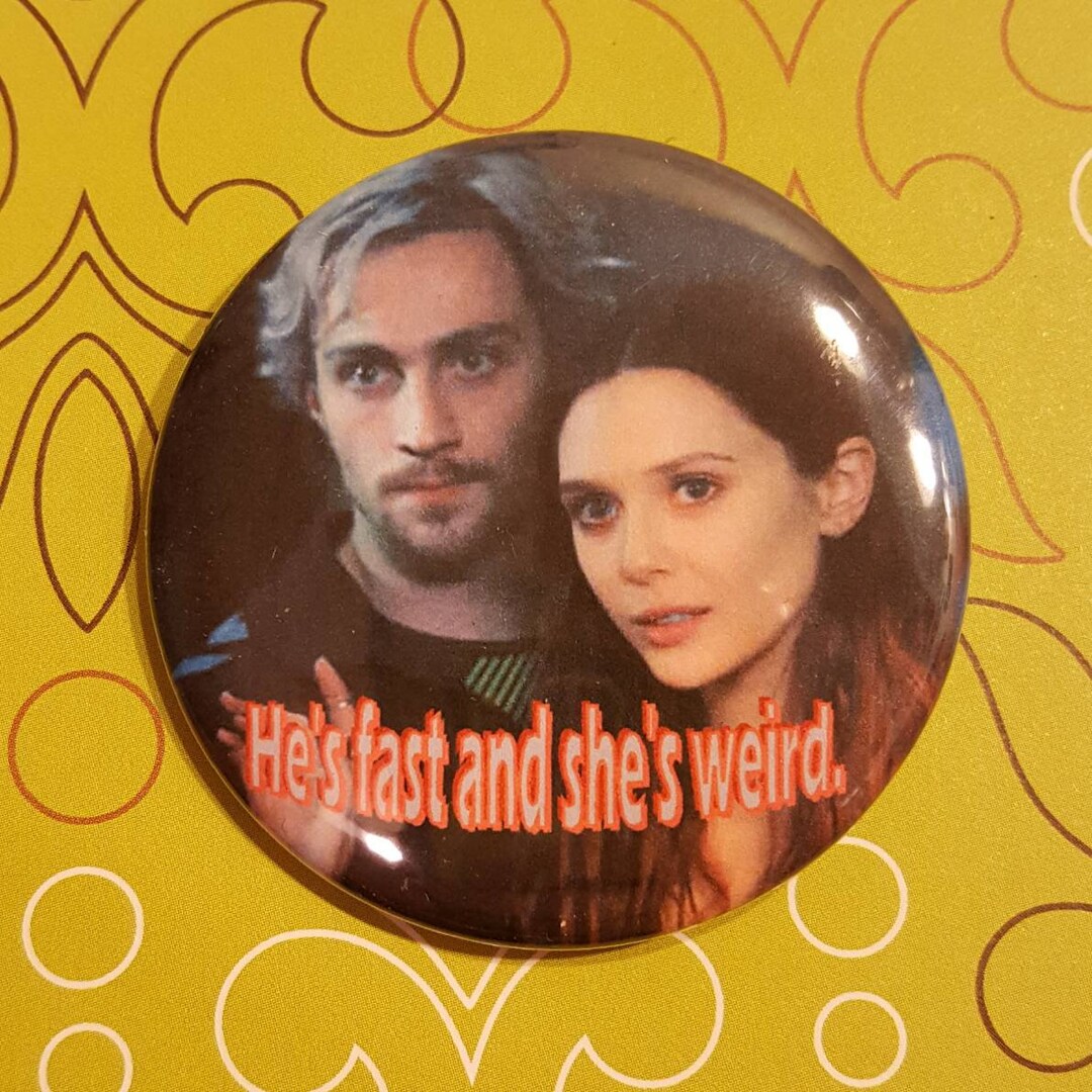Scarlet Witch and Quicksilver Button - Etsy