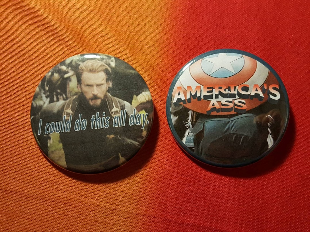 Set of 2 Steve Rogers Buttons - Etsy