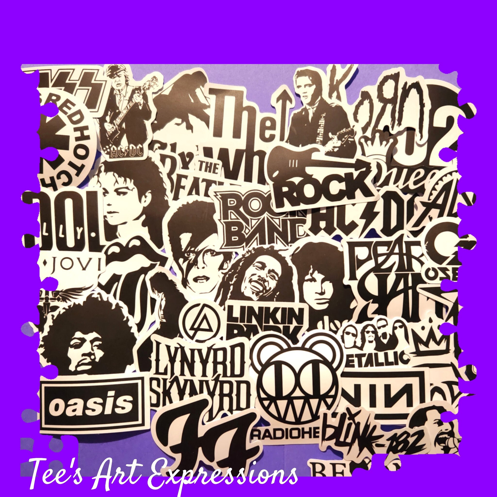 Rock & Pop Star Stickers - Etsy