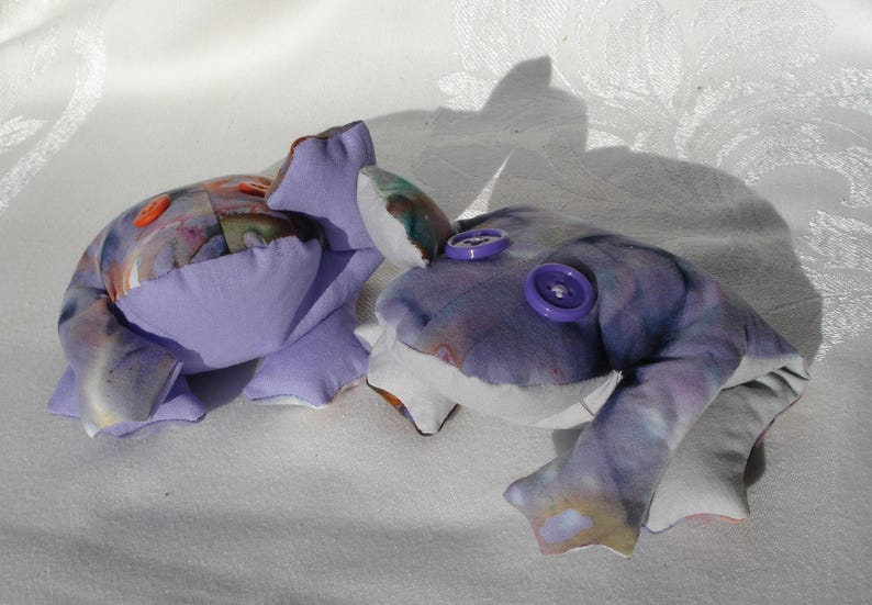 Lavender Batik Beanbag Frog, Stress Relief Toy, Kissable Frog, Funny ...