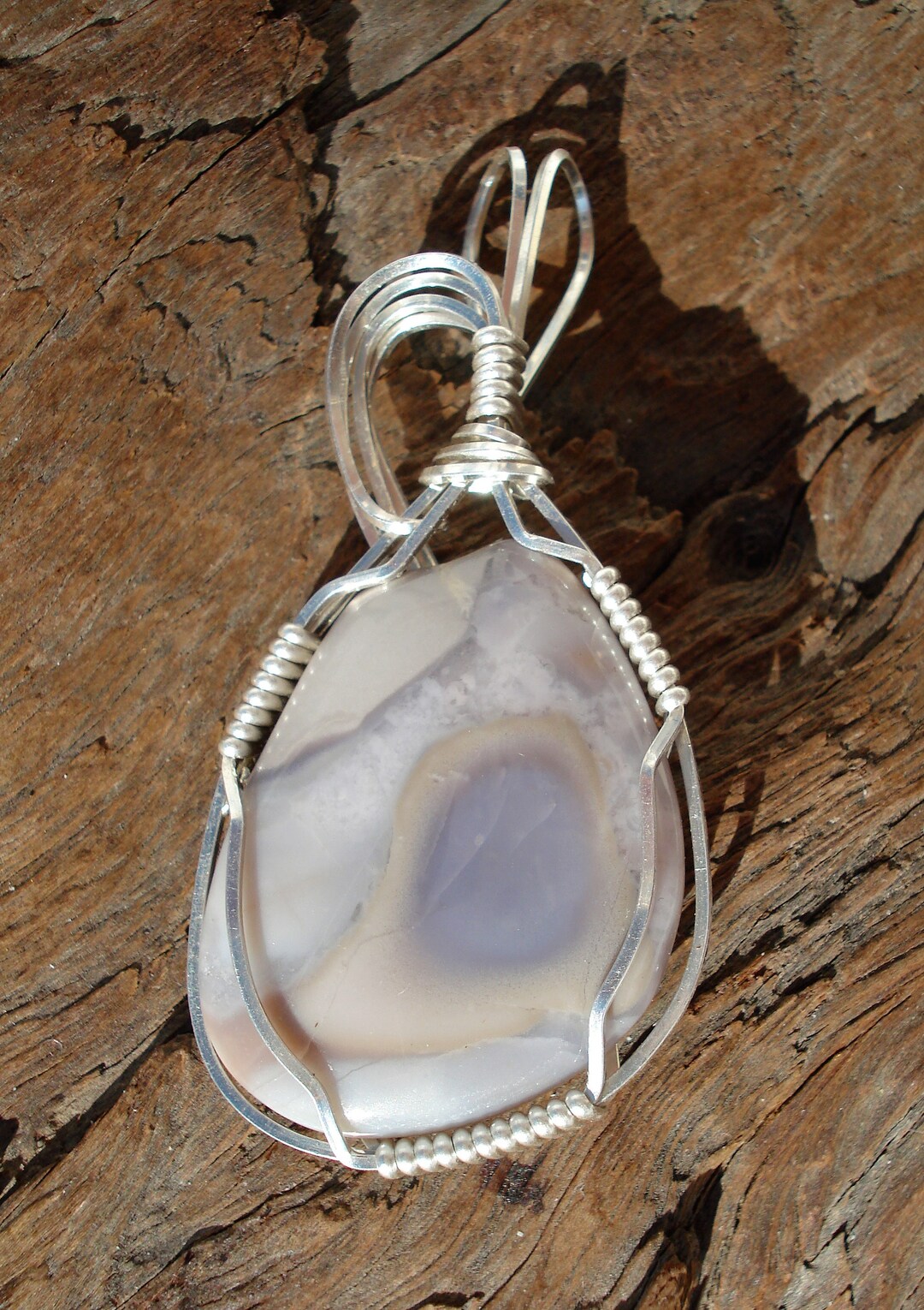 Lavender Jasper in Sterling Silver Pendant, Burro Creek Jasper Cabochon ...