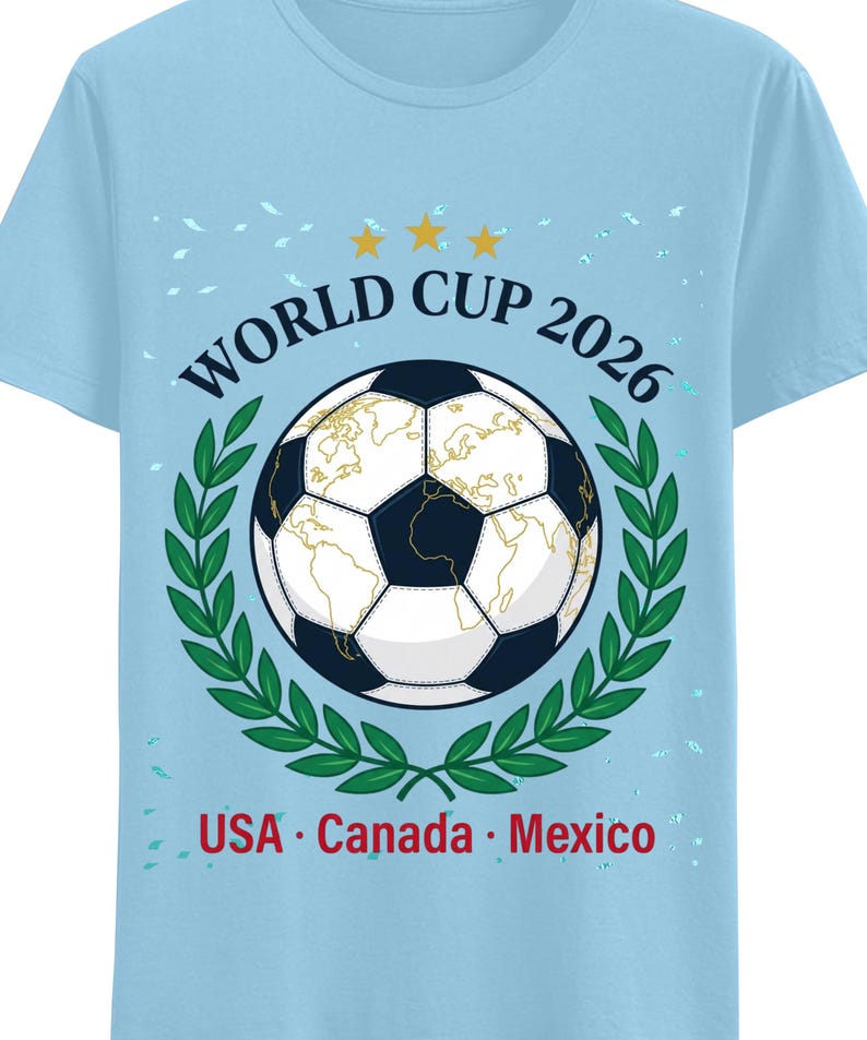World Cup 2026 Soccer Design: USA, Canada, Mexico Football Fan Graphic ...