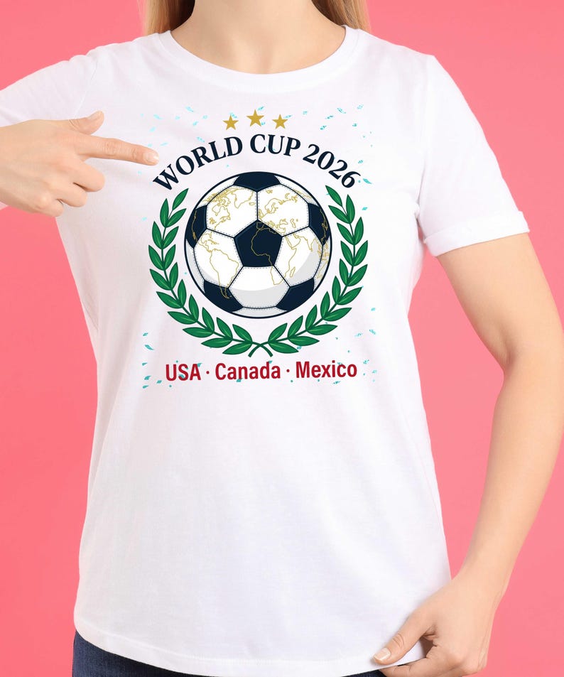 World Cup 2026 Soccer Design: USA, Canada, Mexico Football Fan Graphic ...