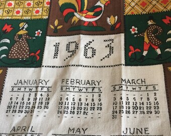 1963 calendar | Etsy