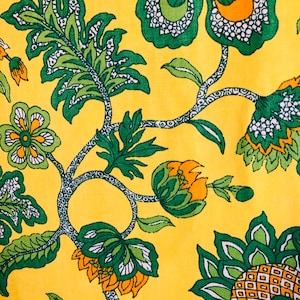 CHETLEY ORIGINALS Yellow Jacobean Fabric Sold by the Yard - Etsy