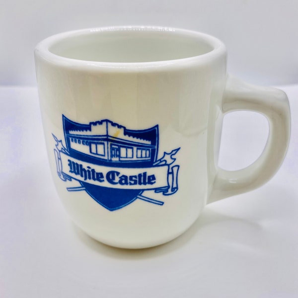 Blue White Castle Mug - Etsy