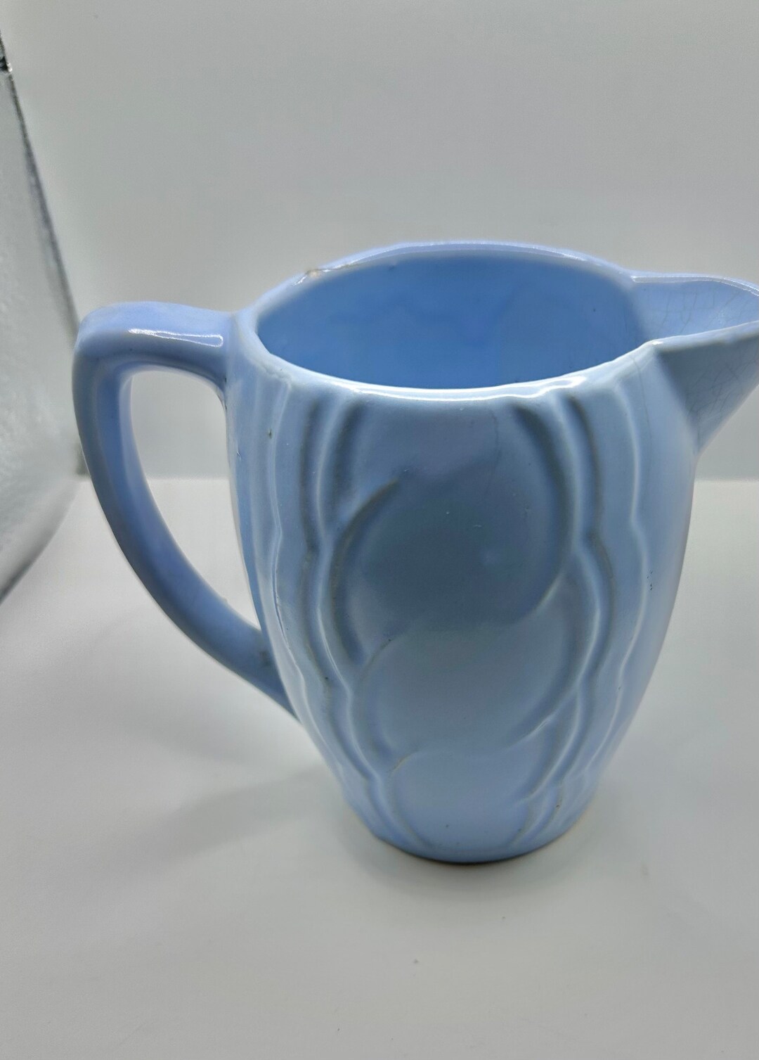 MCCOY POTTERY USA Small Periwinkle Handled Kitchen Pitcher - Etsy