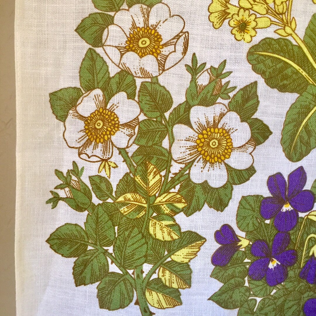 Unused Vintage Pat Albeck National Trust wild Flowers Tea Towel - Etsy