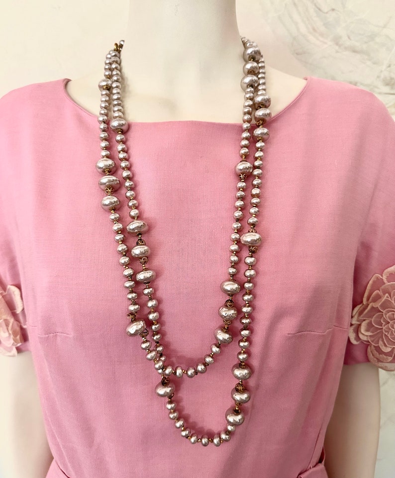 Vintage Miriam Haskell 68" Classic Imitation Pearl Opera Length ...