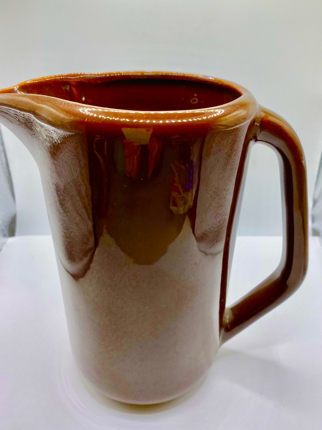 BAUER California Monterey Moderne Tall Brown Water Pitcher - Etsy