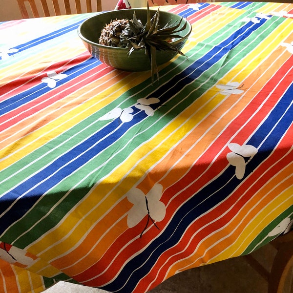 Striped Tablecloth - Etsy