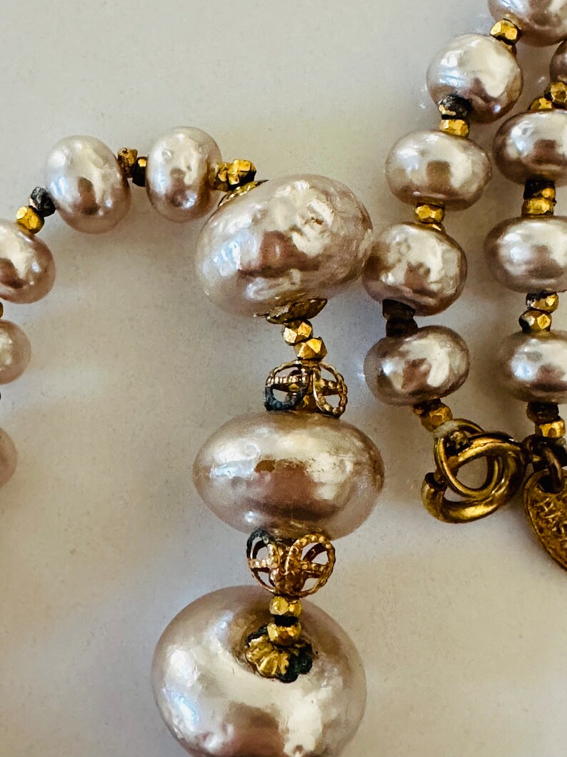 Vintage Miriam Haskell 68" Classic Imitation Pearl Opera Length ...