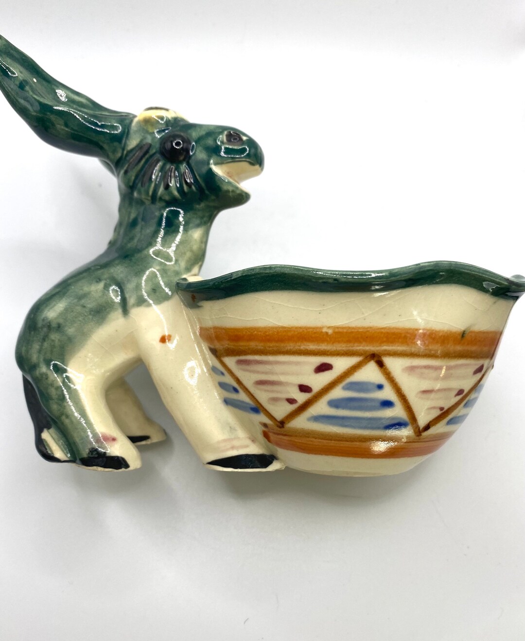 Vintage made in Japan Ceramic Donkey and Cart - Etsy