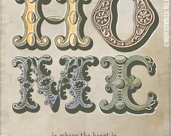 Ornate letters | Etsy