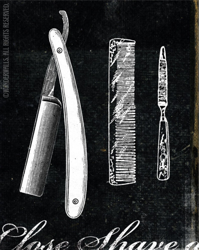 Razor Blade Victorian Old Bath Elements Large 16" X 20" Canvas-wrapped ...