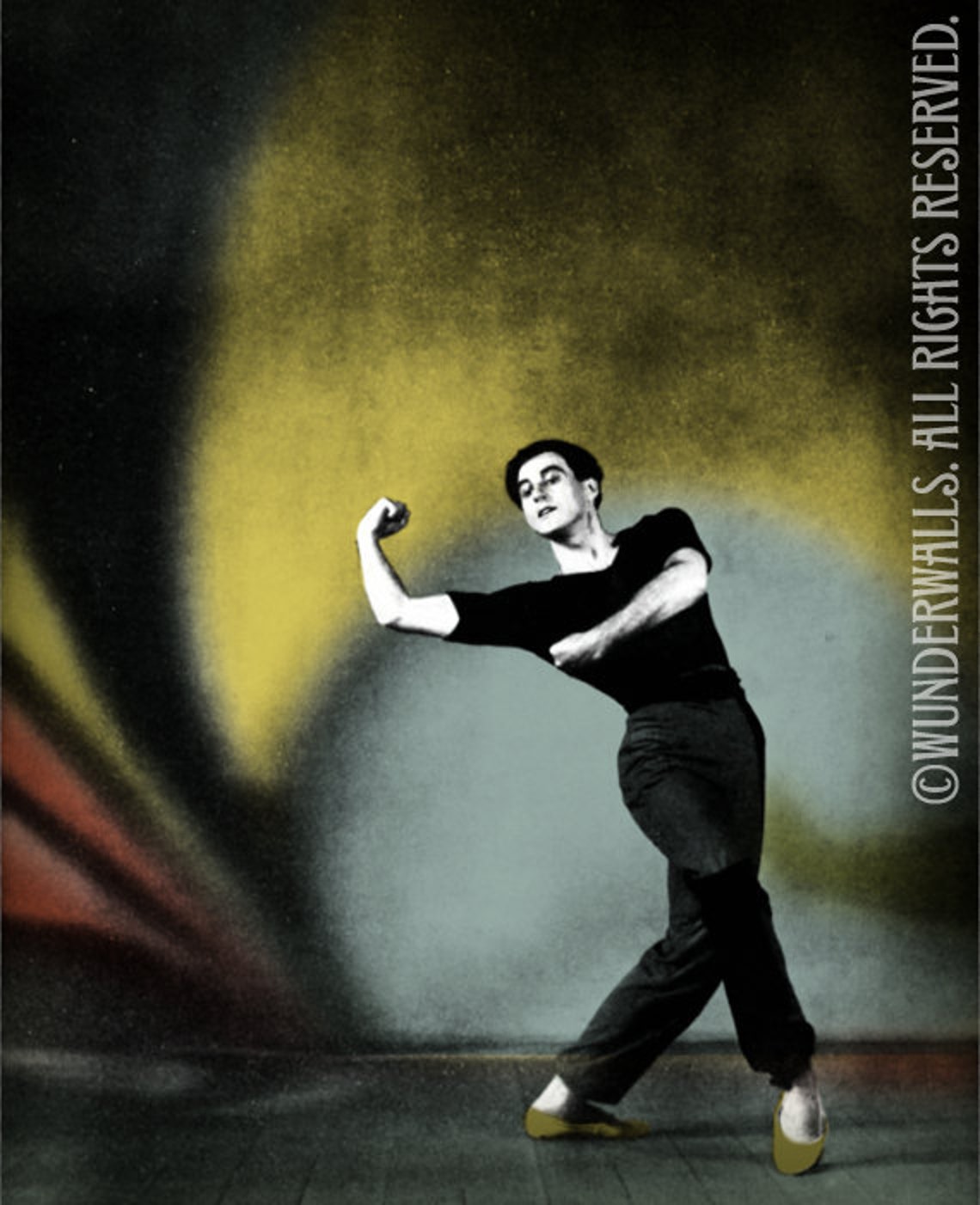 Dancers 1920s Ballet Modern Colorized Dramatic Female Ballerina Large ...