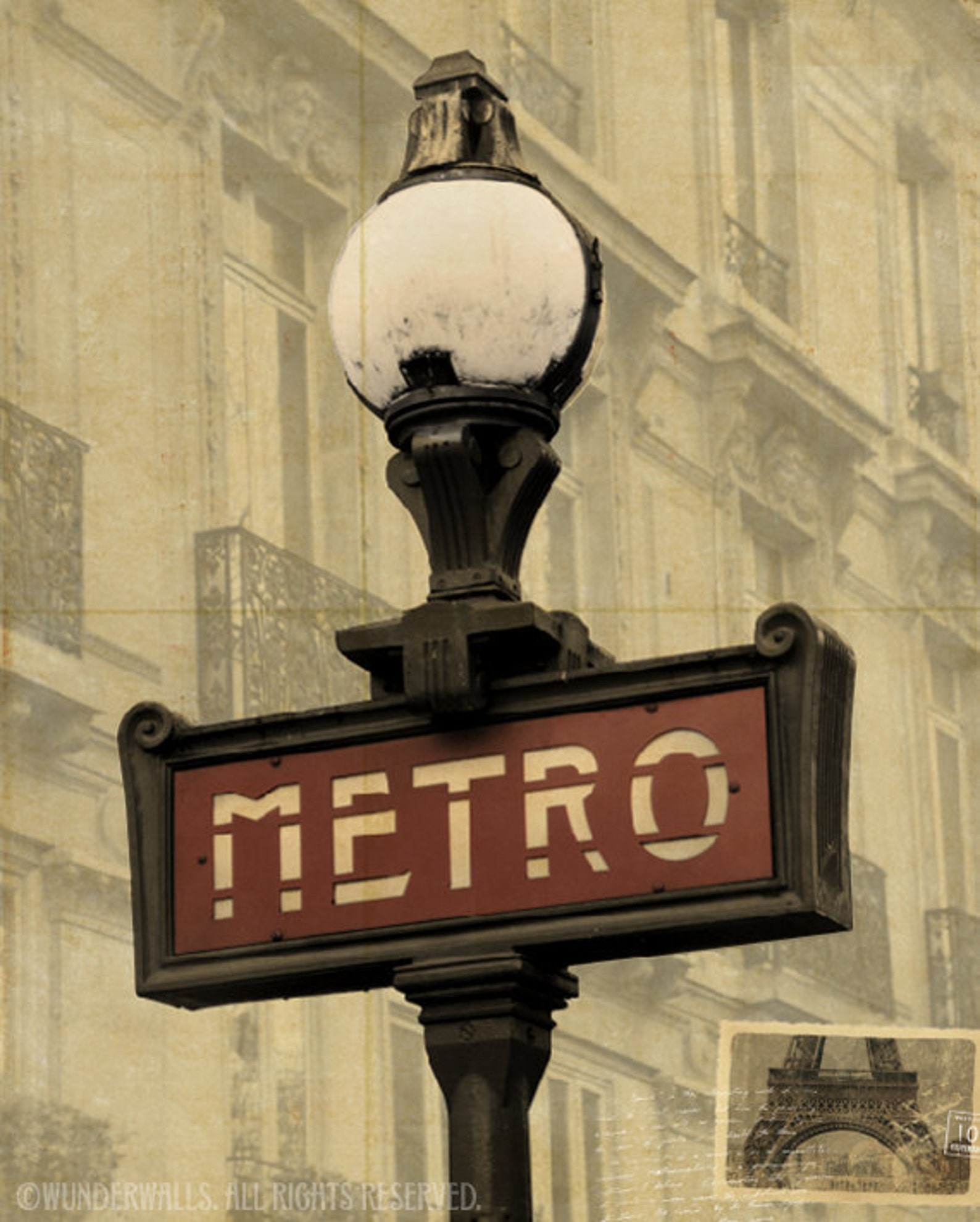 Paris Metro Street Sign Large 16" X 20" Canvas-wrapped Frame: Two - Etsy
