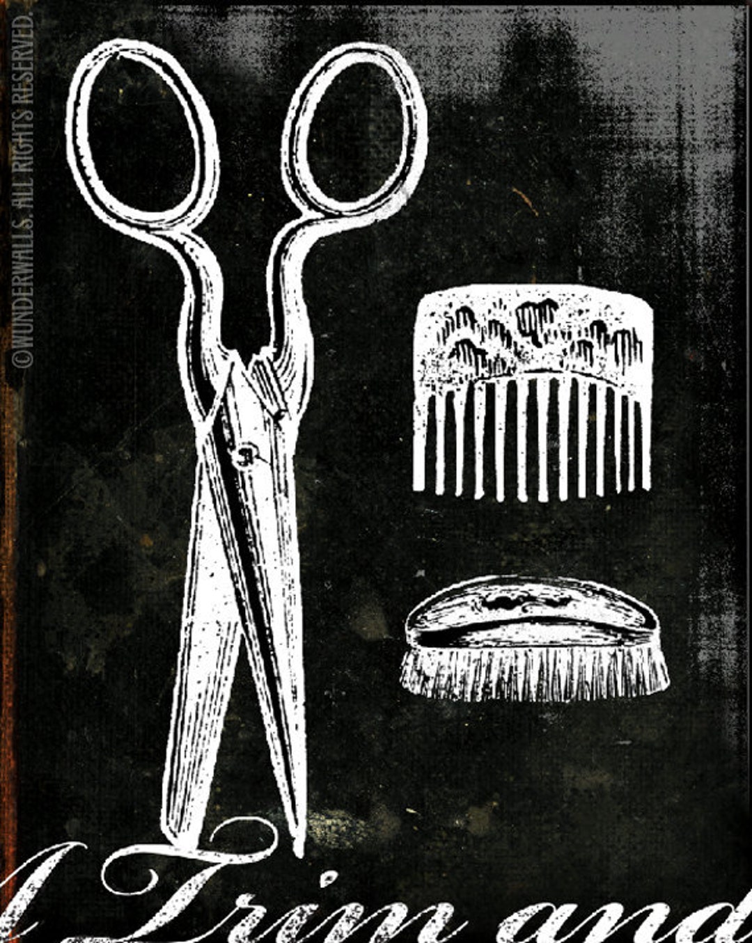 Scissors Victorian Old Bath Elements Large 16" X 20" Canvas-wrapped ...