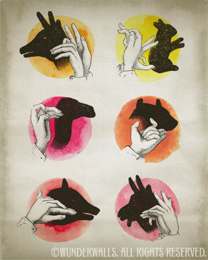 Shadow Puppets Cool Watercolor Dots on Antiqued Paper 16" X 20" Canvas ...