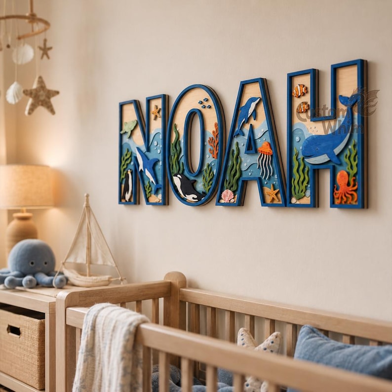 Letrero personalizado con nombre para habitación infantil con temática ...