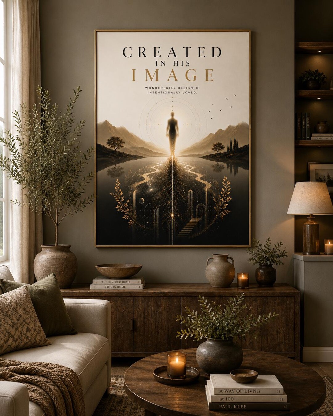 Christian Bible Verse Print, Genesis 1:27 Scripture Poster (digital ...